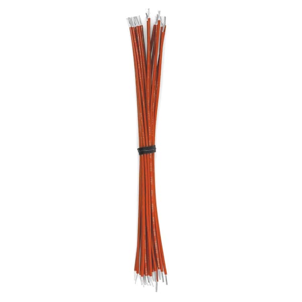 Remington Industries Lead Wire, CSA TEW (UL 1015), 24 AWG, Stranded, Orange, 3 in, 100 PK ...